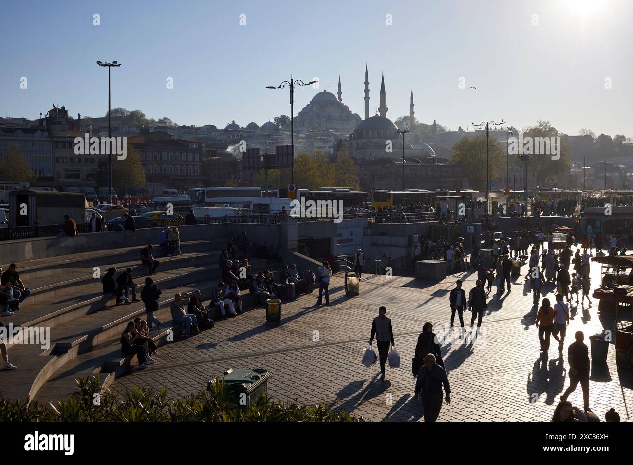 Istanbul, Turkey - 15 April 2024: Eminonu district near to Galata ...