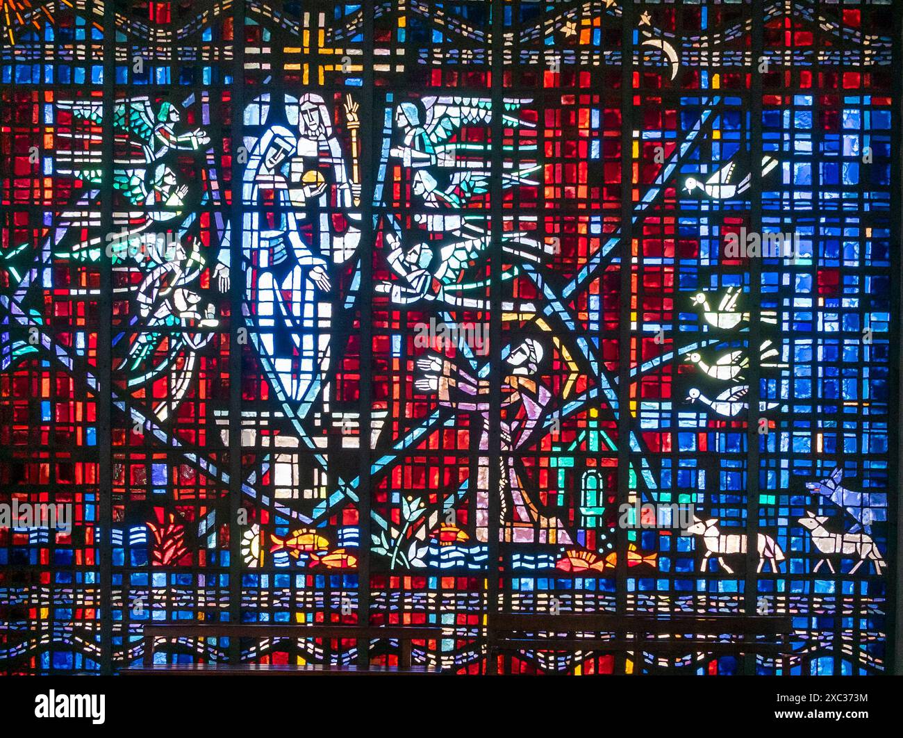 Casablanca, Morocco - 29 March, 2024: Gabriel Loire stained glass ...