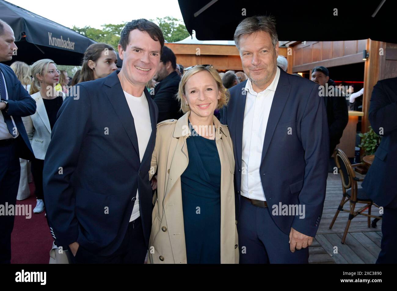 Björn Böhning, Nancy Böhning und Robert Habeck beim Fest der ...