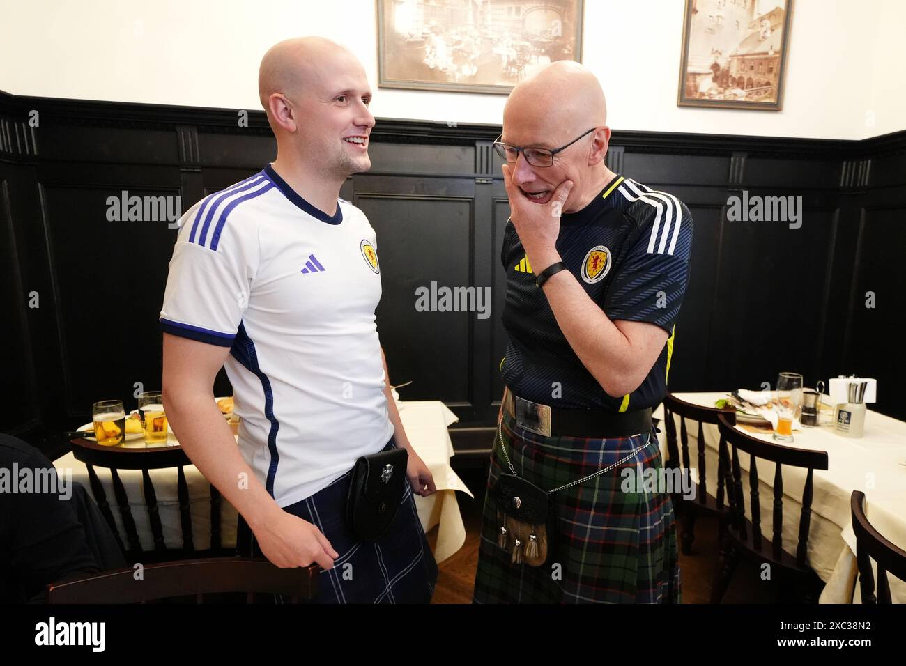 First Minister of Scotland John Swinney (right) with SNP Westminster ...