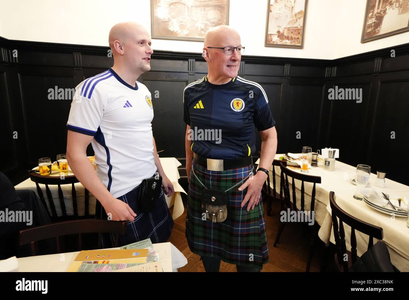 First Minister of Scotland John Swinney (right) with SNP Westminster ...