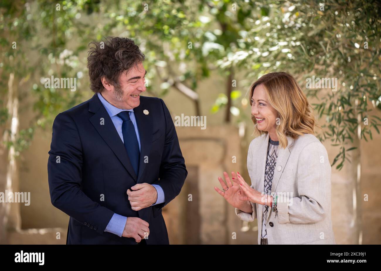 Bari, Italy. 14th June, 2024. Giorgia Meloni, Prime Minister of Italy ...