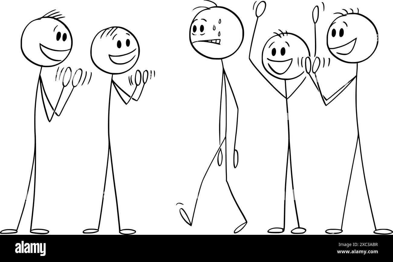 Cartoon shy man hi-res stock photography and images - Alamy