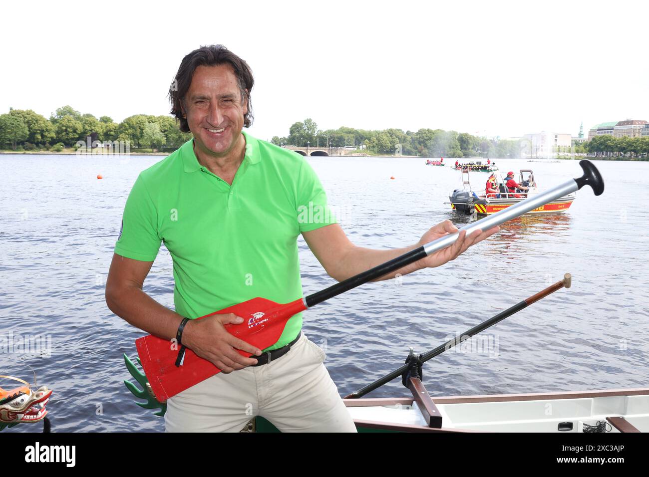 Zehnkampf-Olympiasieger Christian Schenk, der Drachenboot Cup auf der ...