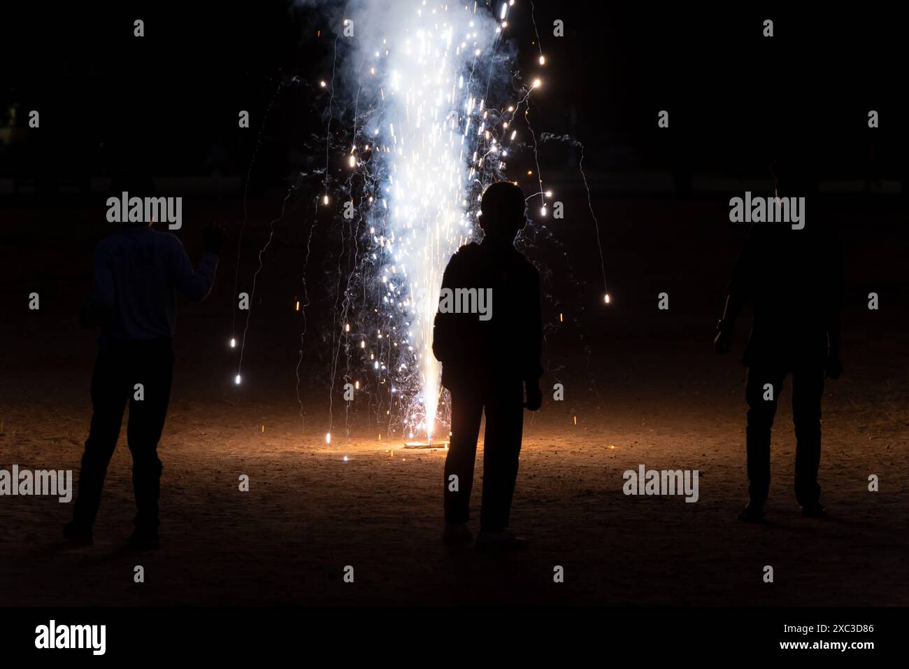 Indian anaar fireworks hi-res stock photography and images - Alamy