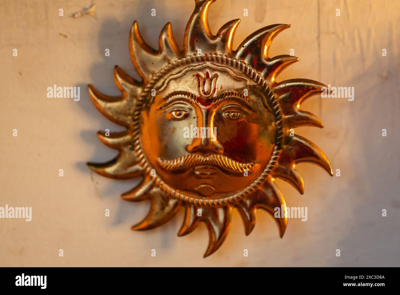 hindu holy sun god idol with at indoor at chhath festival Stock Photo ...