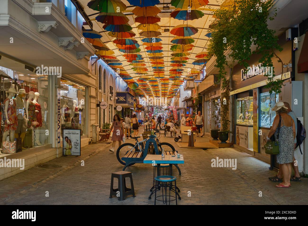 Fethiye old town Paspatur bazaar area in Fethiye, Muğla, Turkey where ...