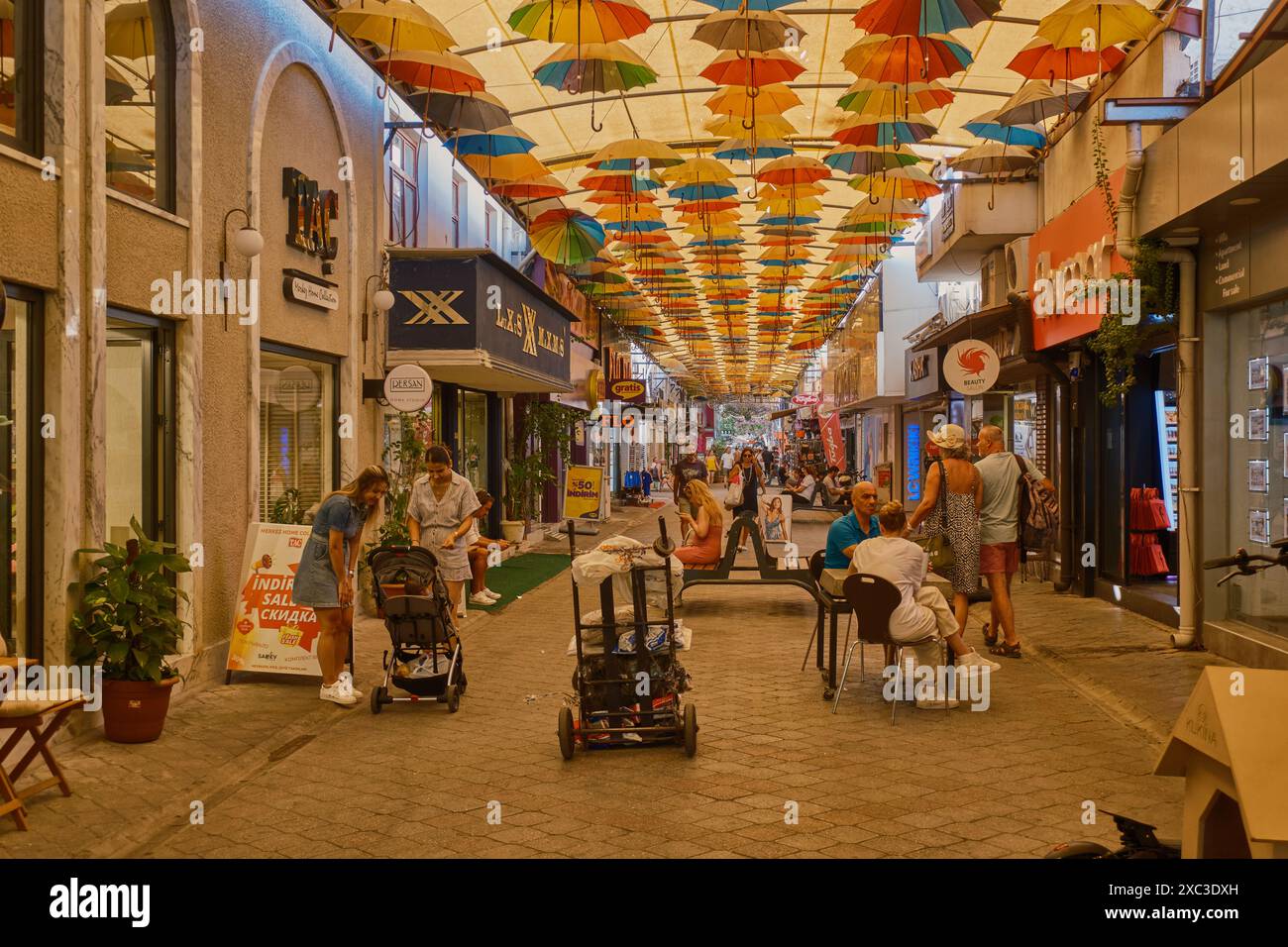 Fethiye old town Paspatur bazaar area in Fethiye, Muğla, Turkey where ...