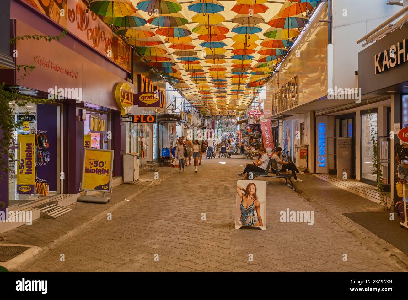 Fethiye old town Paspatur bazaar area in Fethiye, Muğla, Turkey where ...