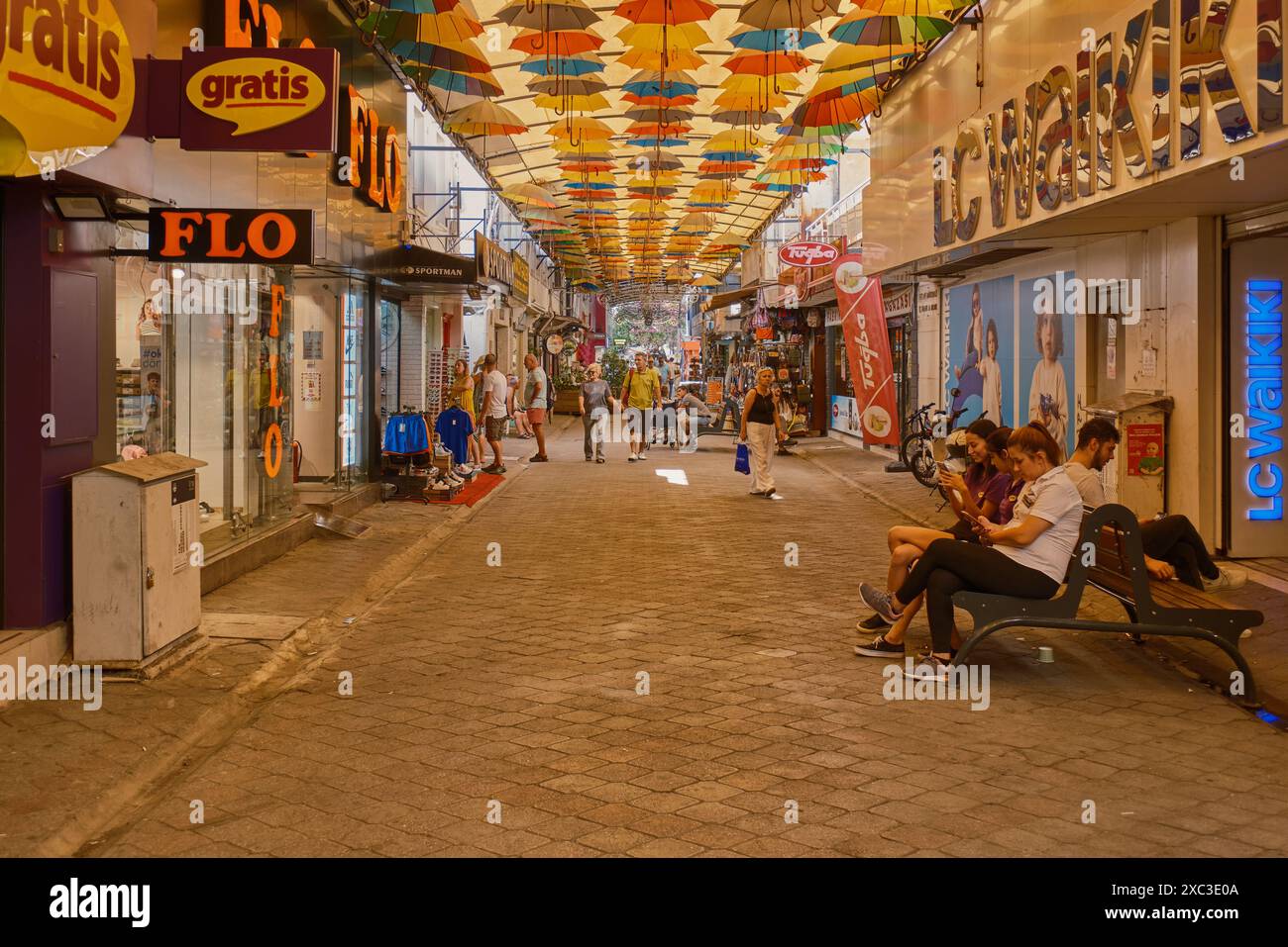 Fethiye old town Paspatur bazaar area in Fethiye, Muğla, Turkey where ...