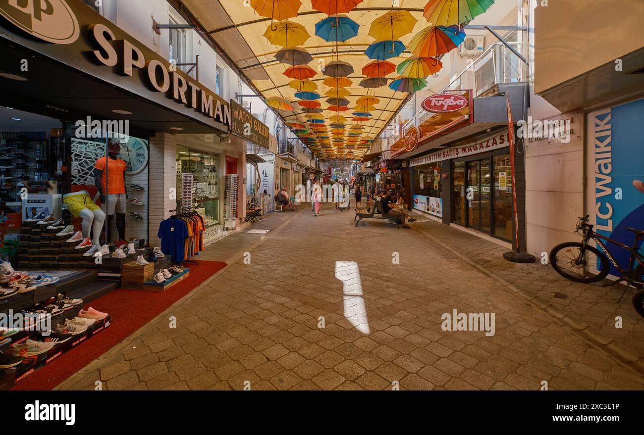 Fethiye old town Paspatur bazaar area in Fethiye, Muğla, Turkey where ...