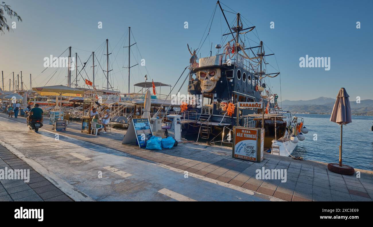 Fethiye old marina in Fethiye, Muğla, Turkey daylight view showing ...