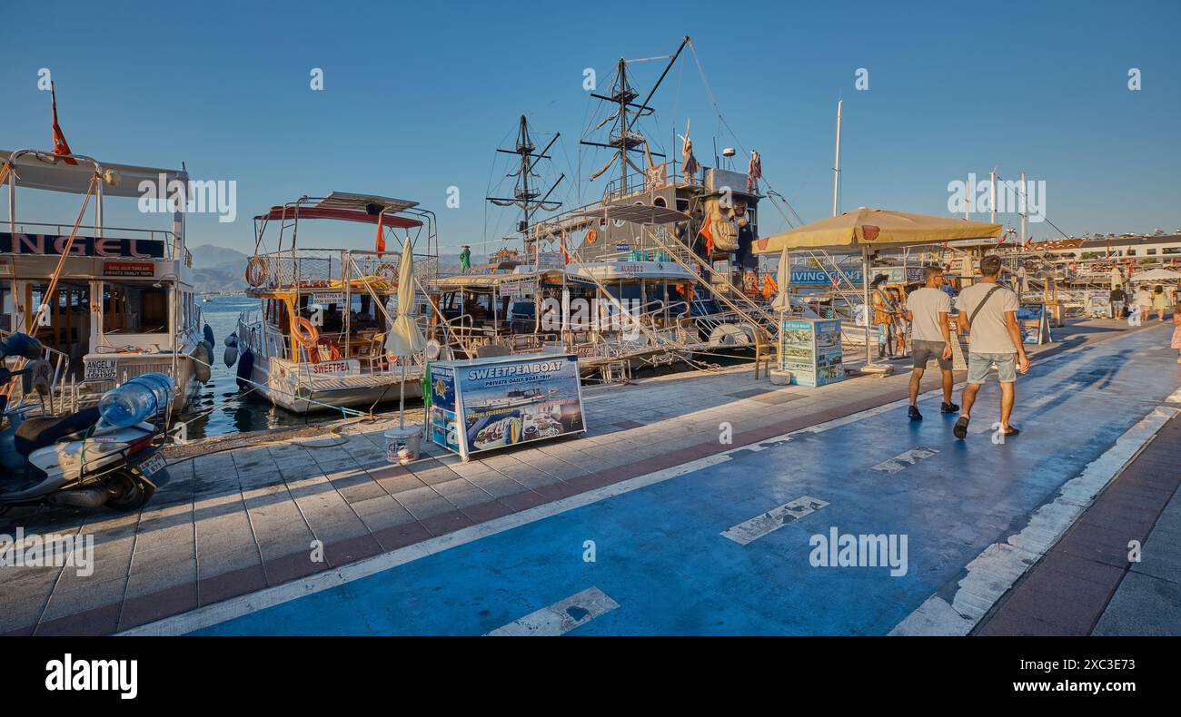 Fethiye old marina in Fethiye, Muğla, Turkey daylight view showing ...