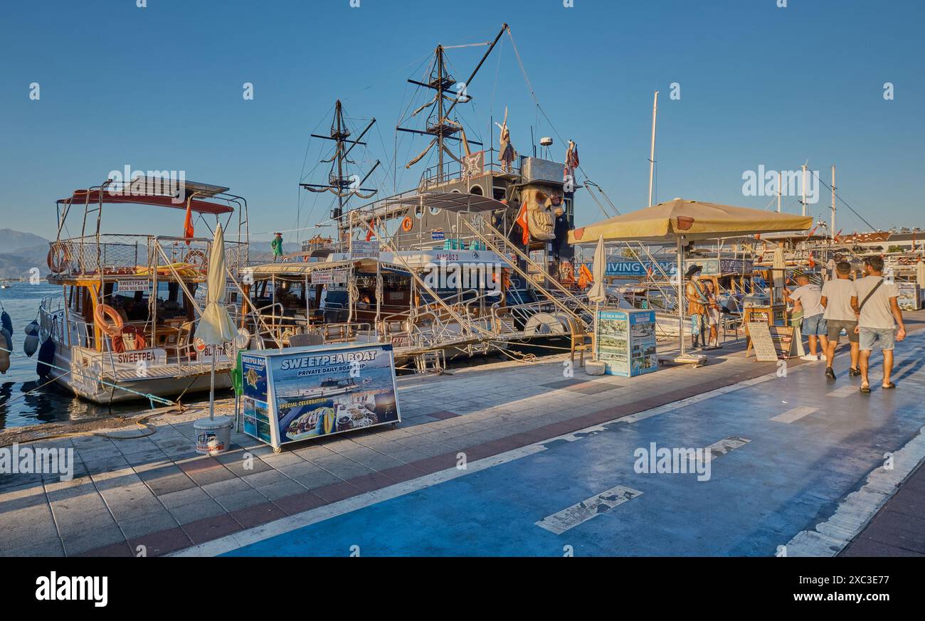 Fethiye old marina in Fethiye, Muğla, Turkey daylight view showing ...
