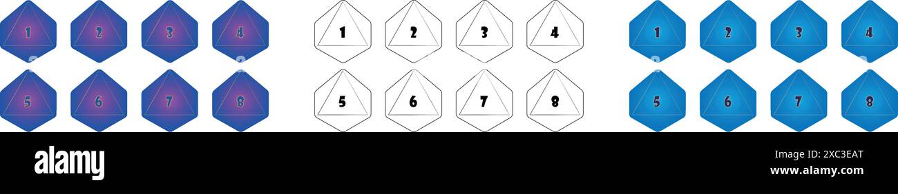 8 sided die Stock Vector Images - Alamy