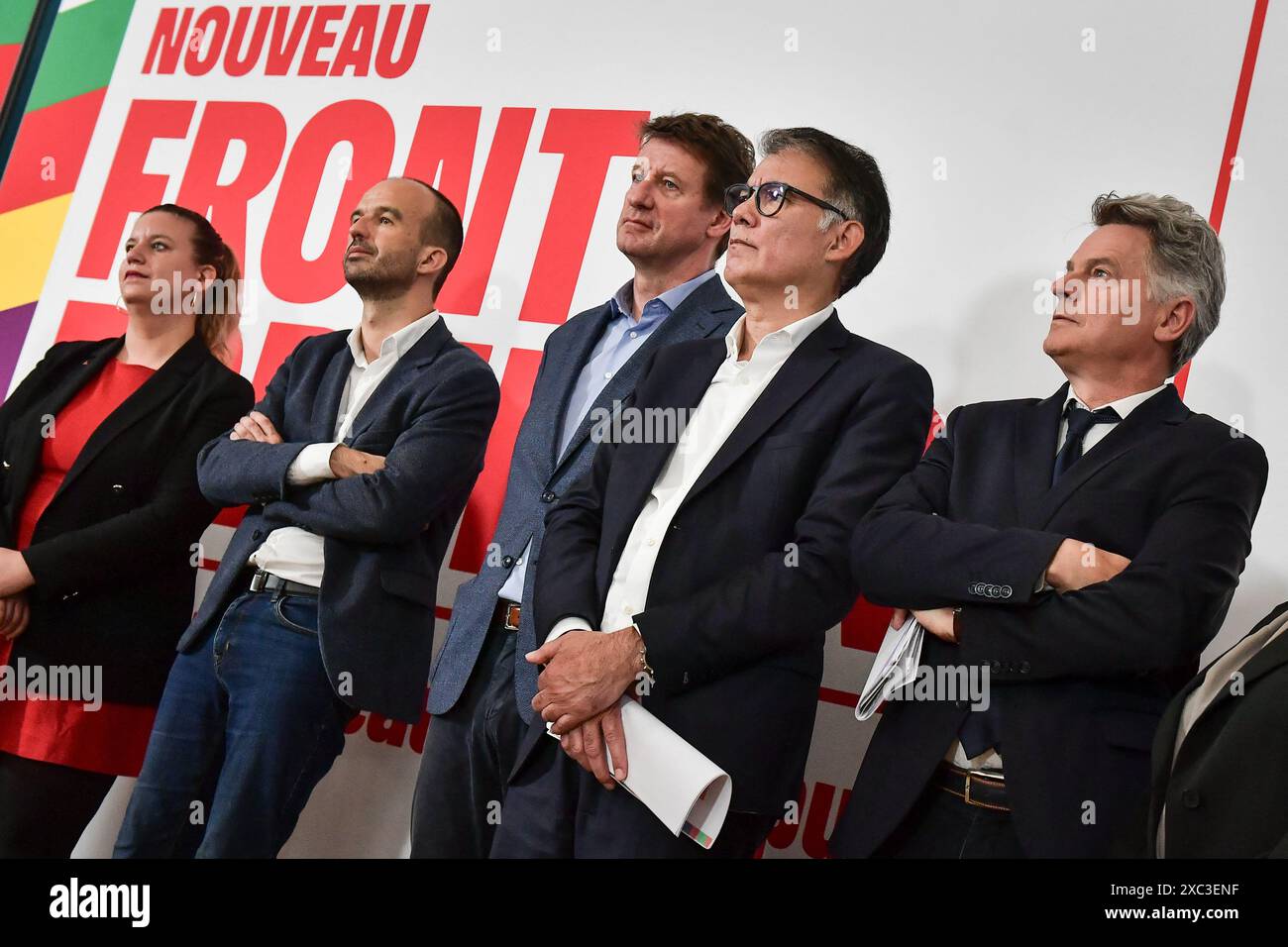 (L to R) French MP and President of "La France insoumise - NUPES" group ...