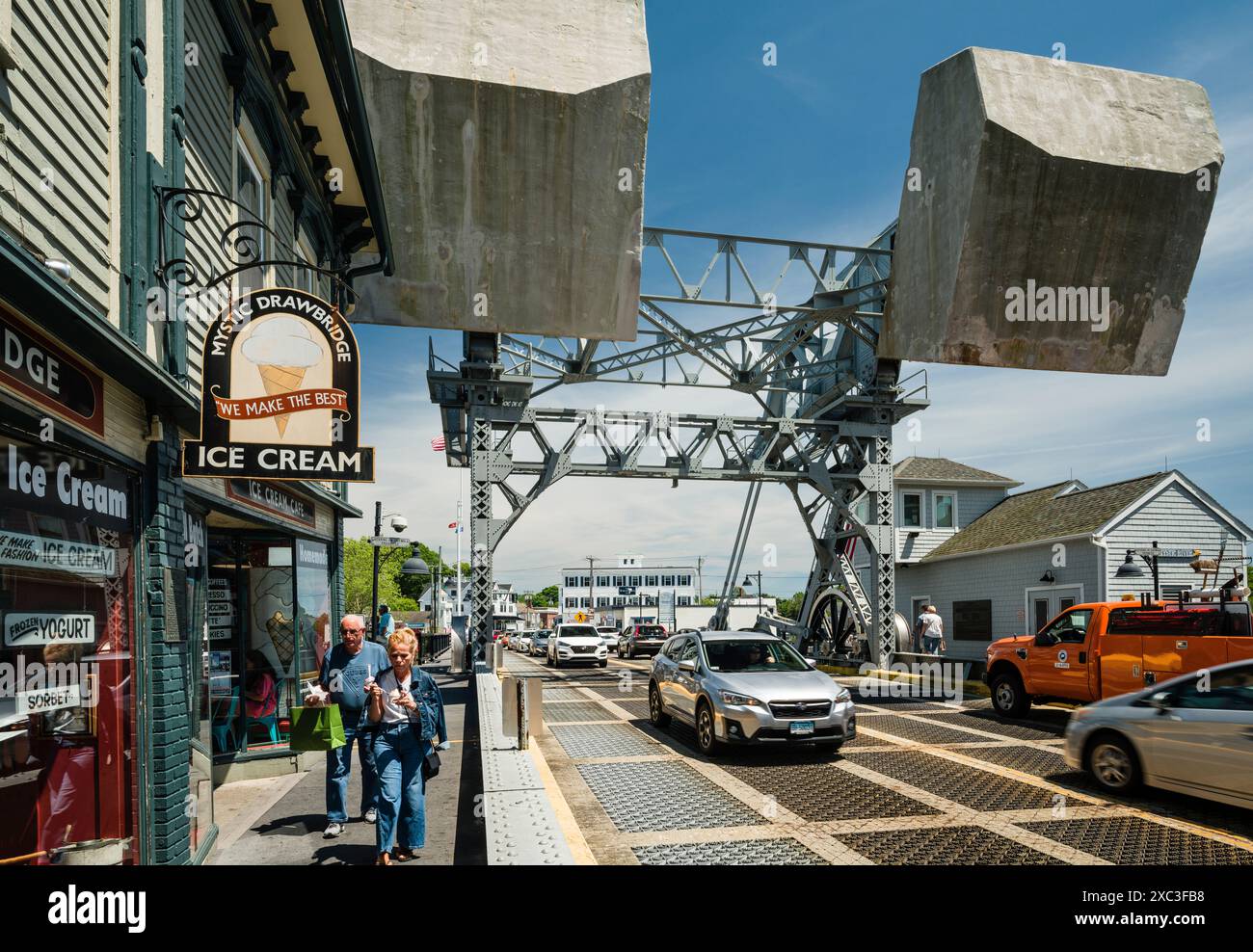 Mystic River Bascule Bridge Mystic, Connecticut, USA Stock Photo - Alamy