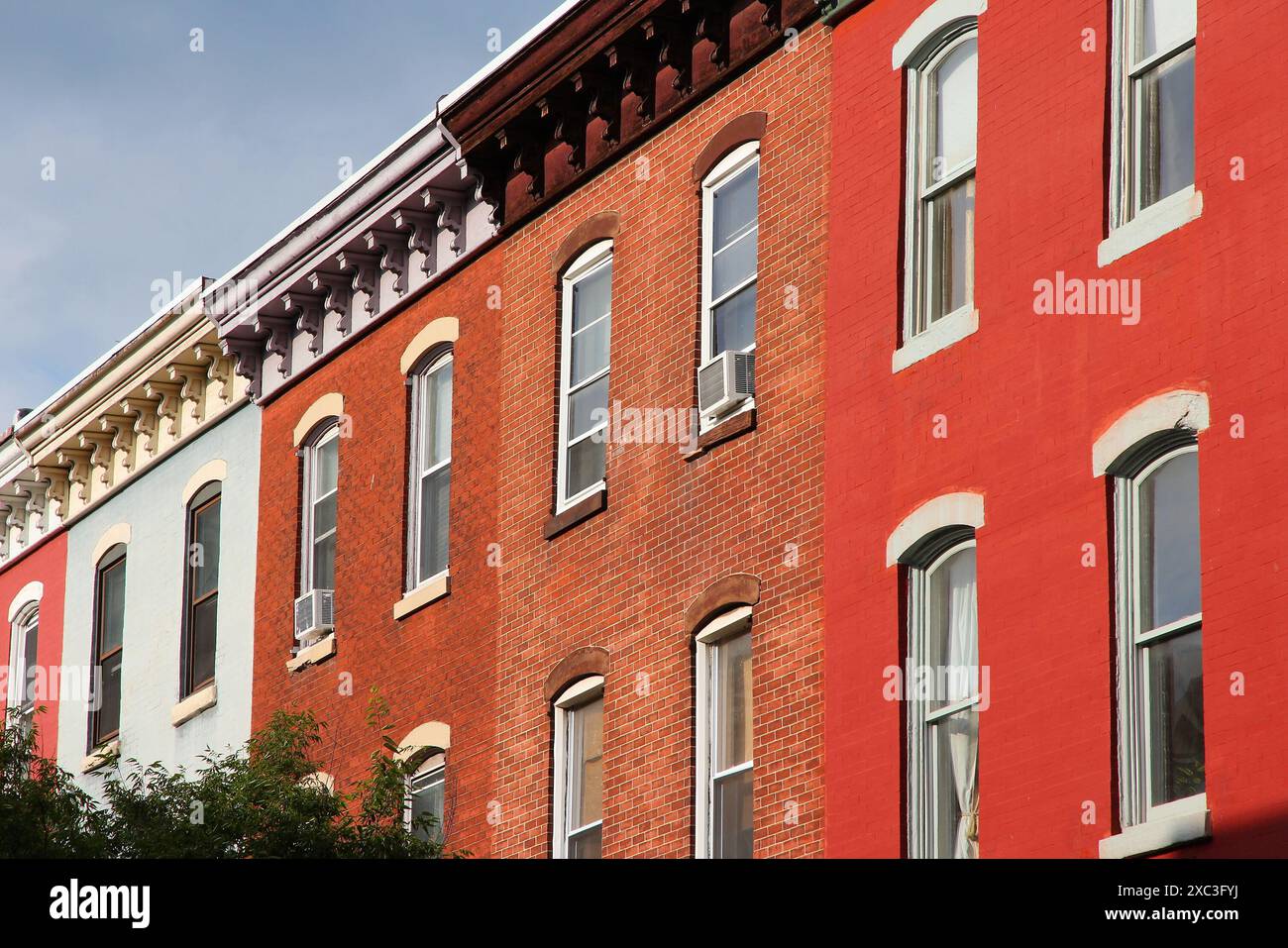 Residential architecture of Logan Square district in Philadelphia ...