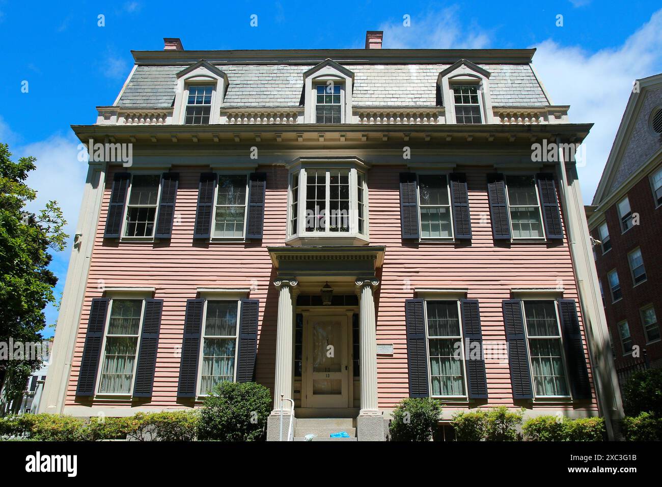 PROVIDENCE, USA - JUNE 8, 2013: Typical New England architecture in ...