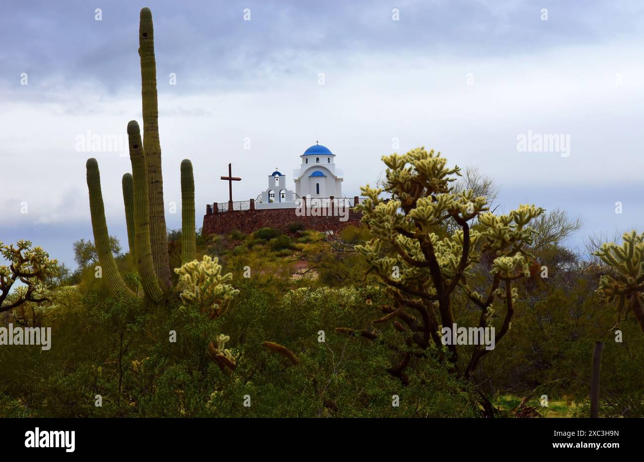 Greek orthodox chapel at St. Anthony's monastery in Arizona Stock Photo ...