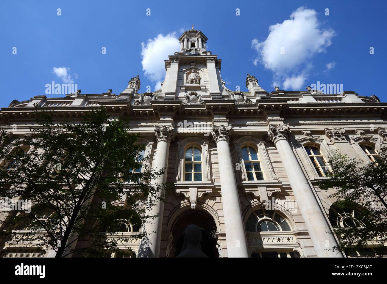 London UK landmark. Royal Exchange building. Old English architecture ...