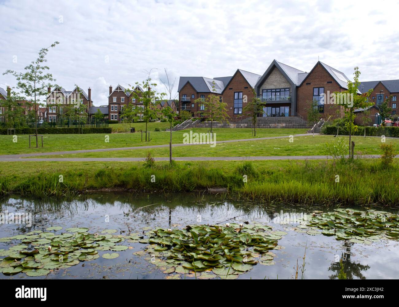 New Housing Development with landscaped gardens, water features ...