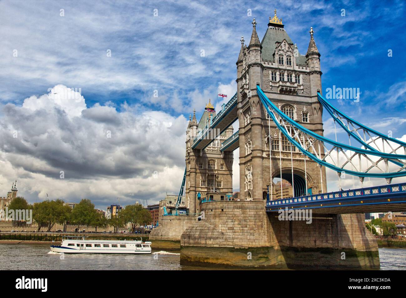 Tower Bridge in London, UK. Thames River, London landmark. HDR photo ...