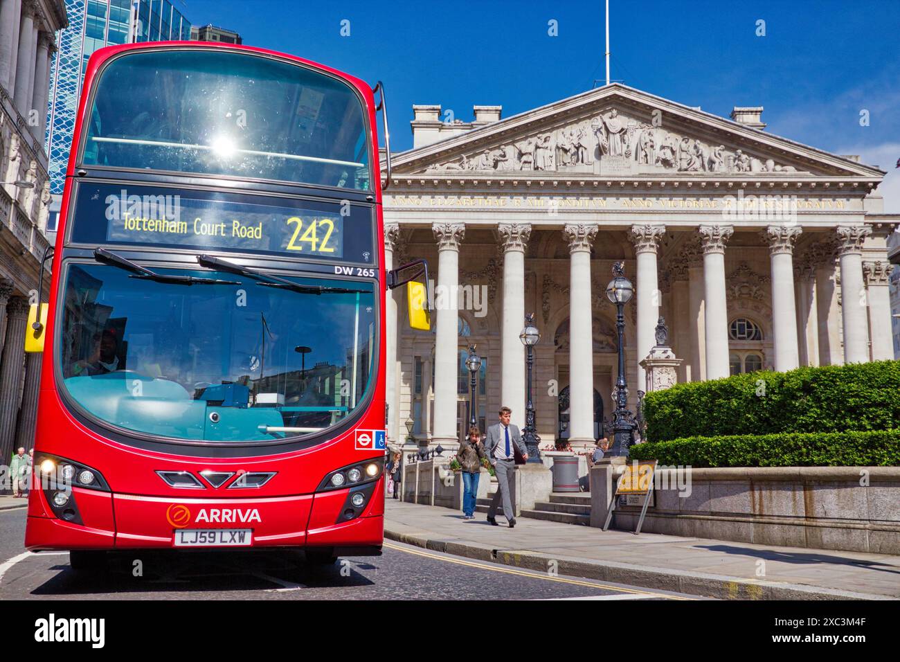 LONDON, UK - MAY 15, 2012: People ride London Bus in Bank Junction ...