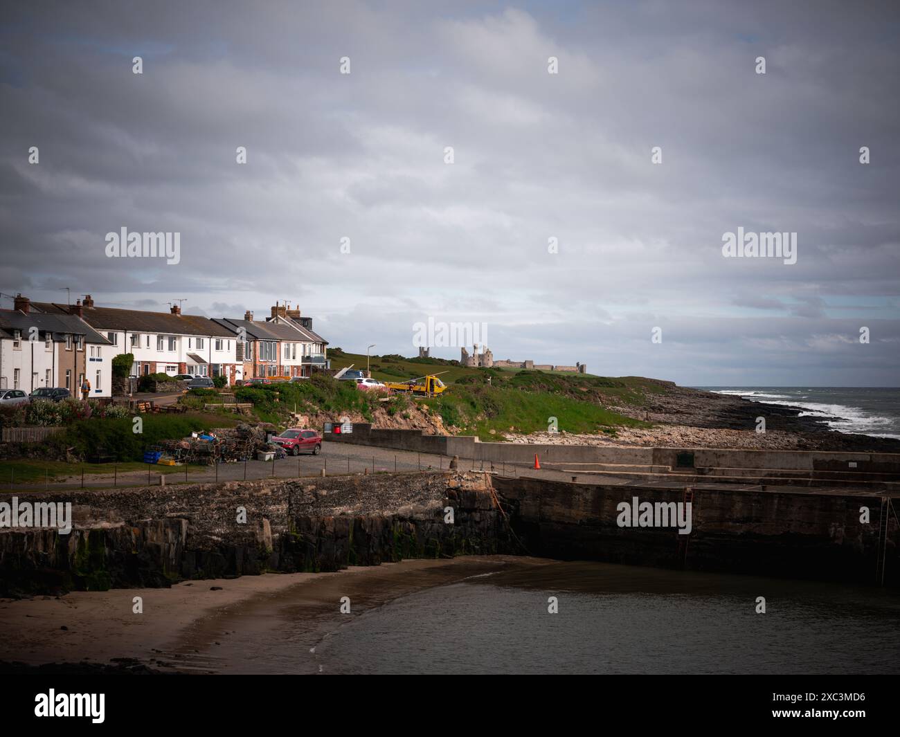 The fishing village of Craster in Northumberland located along the ...
