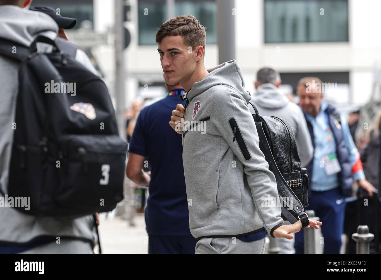 Zagreb, Croatia. 14th June, 2024. Luka Sucic of Croatia arrives at the ...