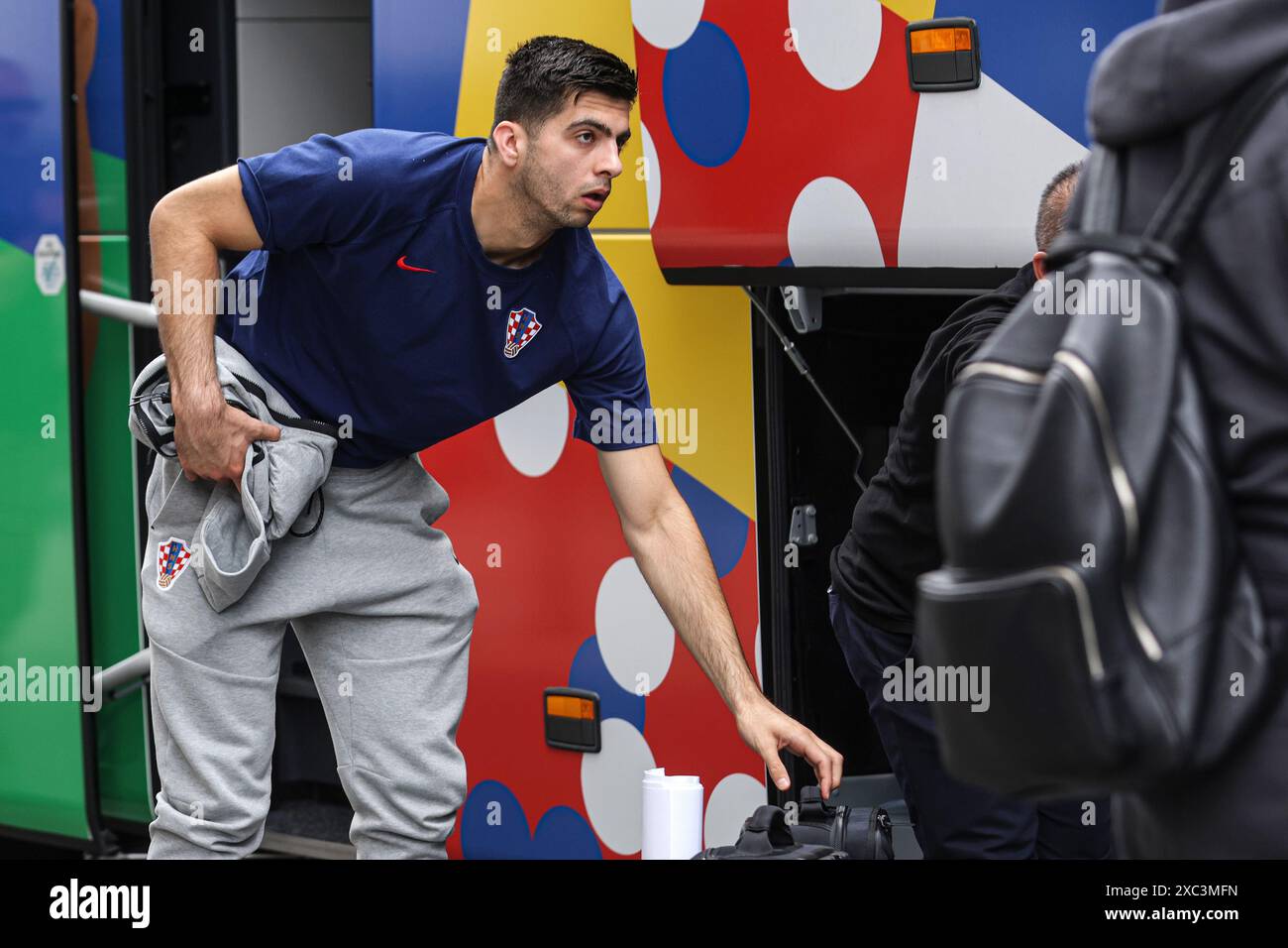 Zagreb, Croatia. 14th June, 2024. Nediljko Labrovic of Croatia arrives ...