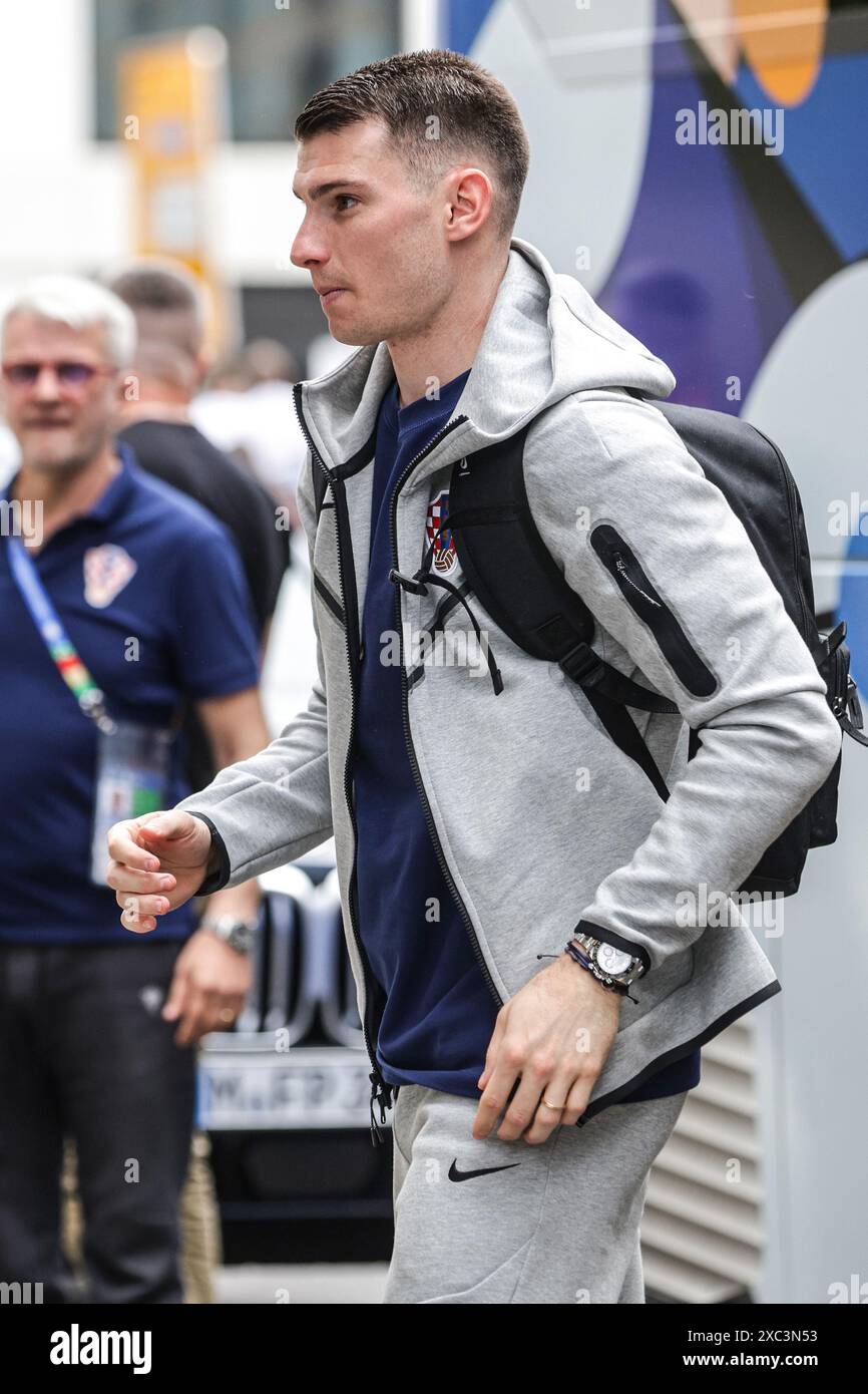 Zagreb, Croatia. 14th June, 2024. Dominik Livakovic of Croatia arrives ...