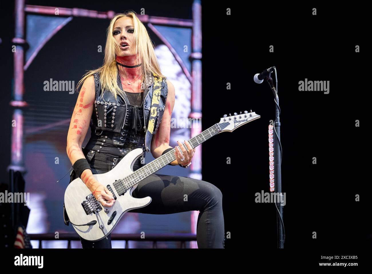 Trondheim, Norway. 06th, June 2024. Guitarist Nita Strauss performs ...