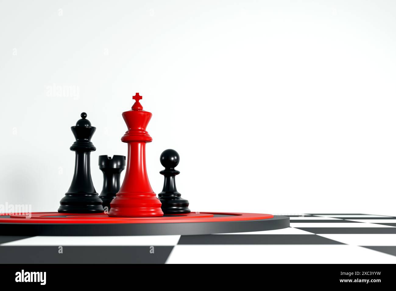 Chess pieces representing business strategy and growth. 3D Illustration ...