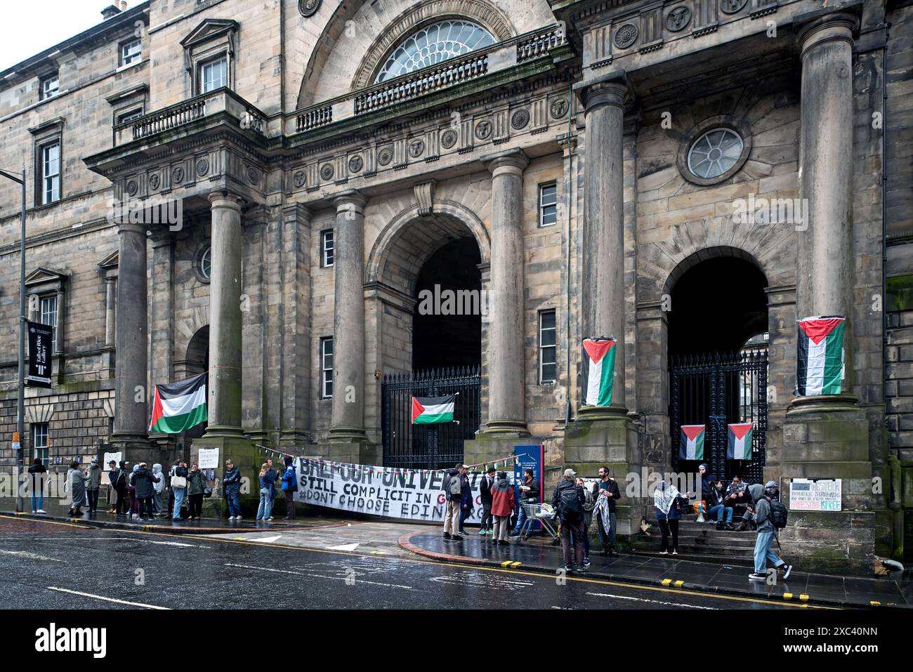 Student activists blockade the University of Edinburgh's Old College ...