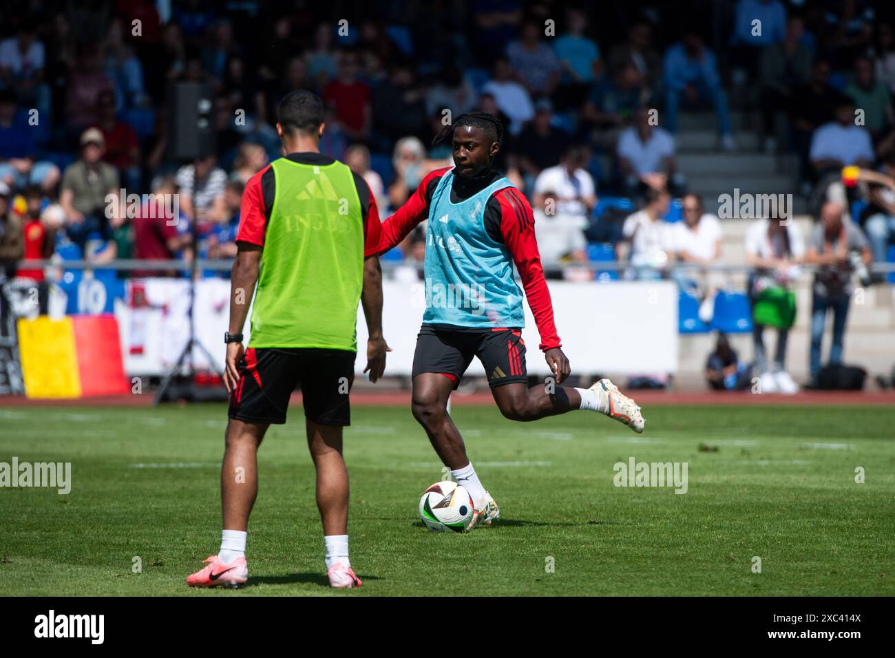Belgium, 13.06.2024, Johan Saint-Cyr Bakayoko (Belgien, #19) am Ball ...