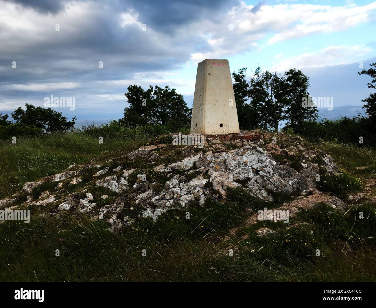 High point of Din-Arth (Fortress of the Bear), hilltop site of 6th ...