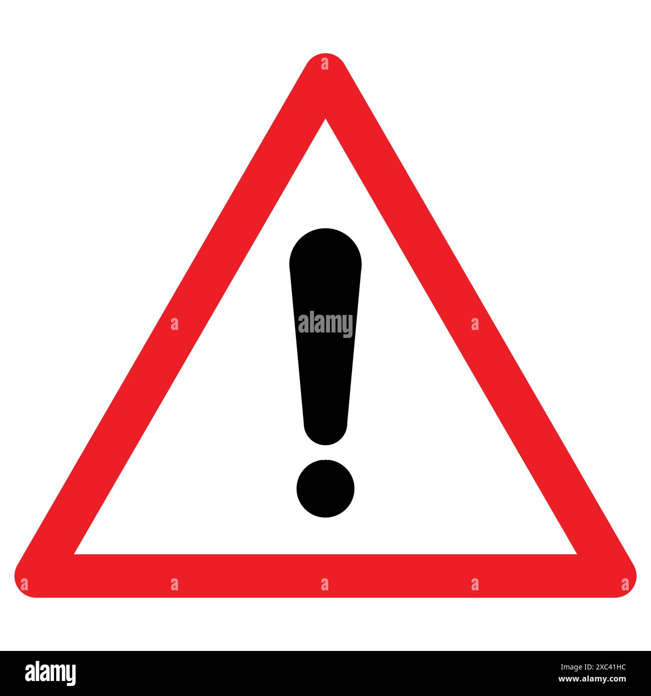 Other danger ahead sign, exclamation mark in white and red triangle ...