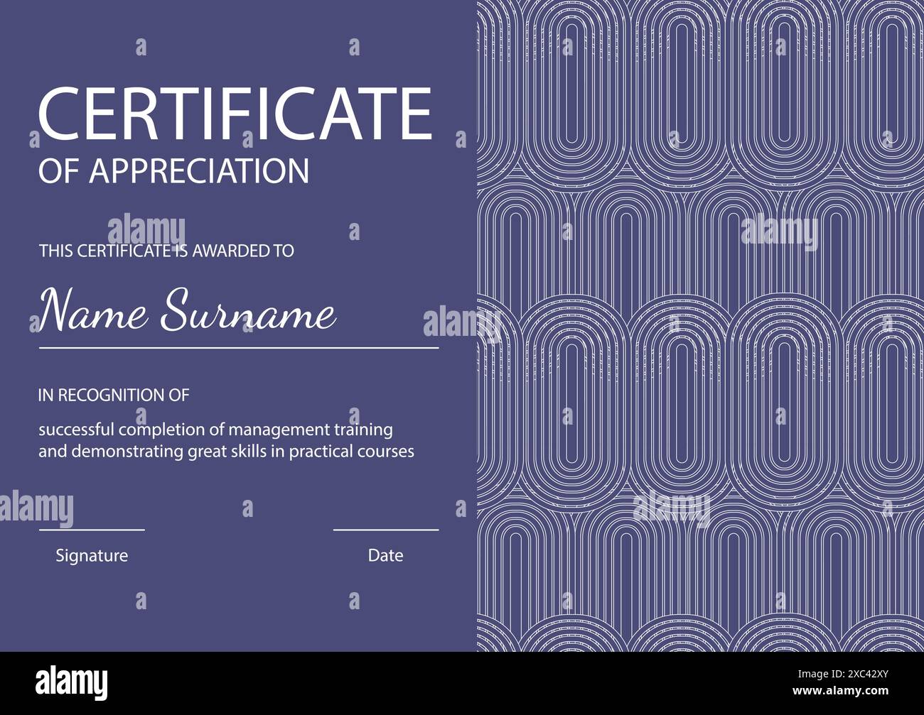 Certificate of appreciation template, simple corporate colors. Clean ...