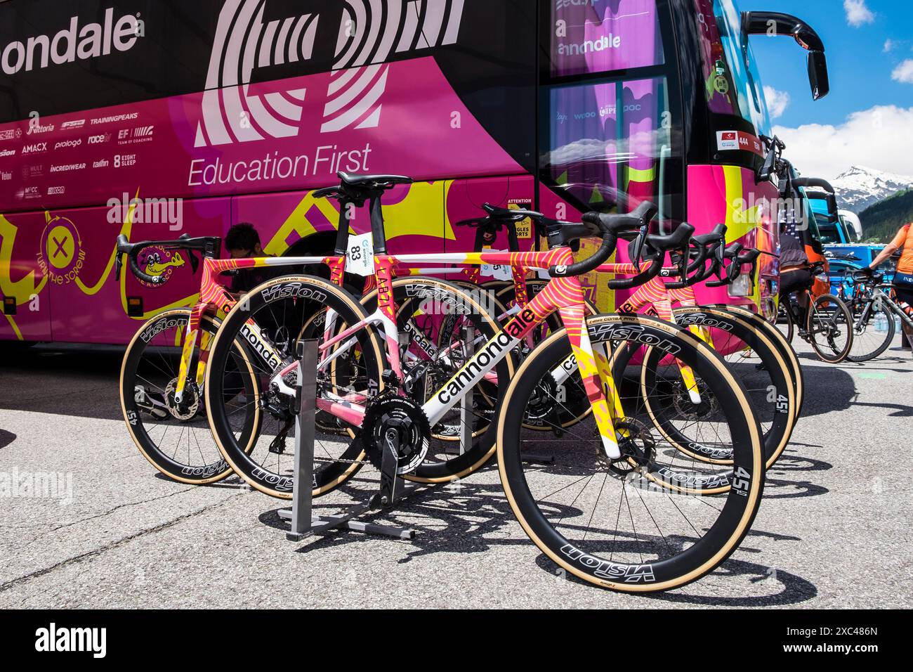 Switzerland, Canton Ticino, Tour de Suisse 2024, Ambrì, Team EF ...