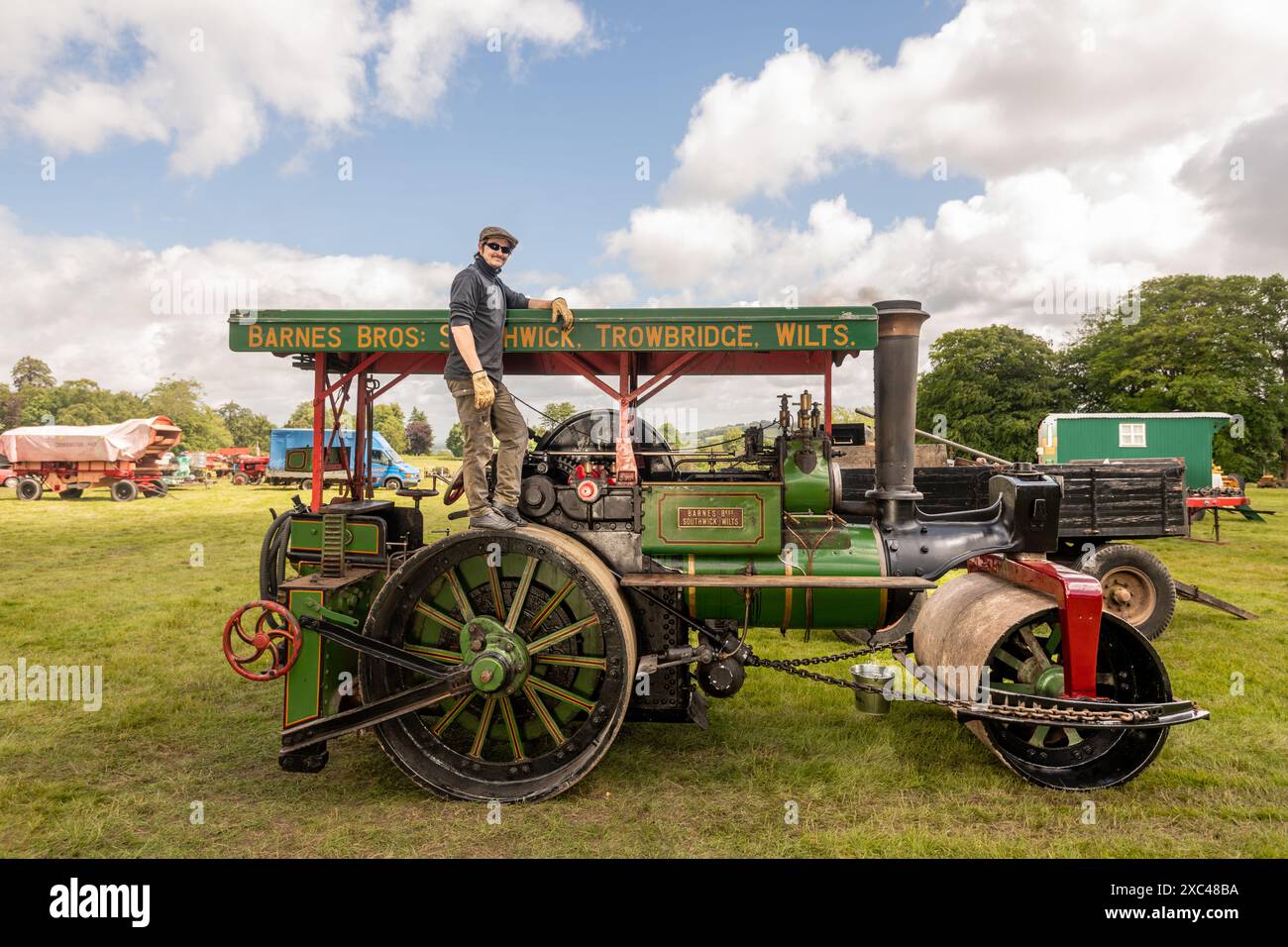 Alex Canini fires up 'Thelma' his 1929 8 ton Steam Roller in preparation for the weekends High ...
