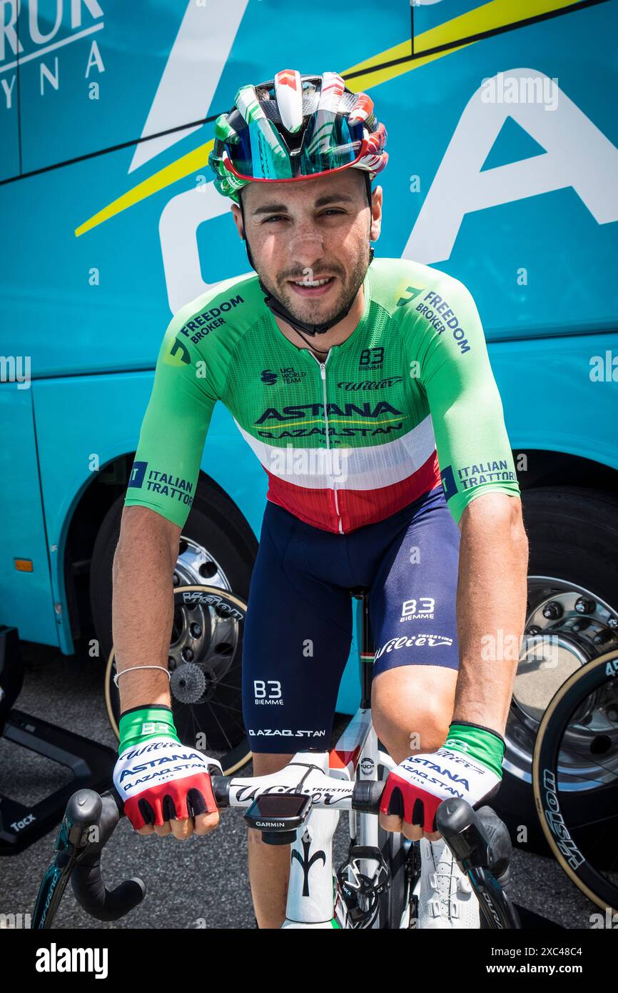 Switzerland, Canton Ticino, Tour de Suisse 2024, Ambrì, Astana team ...