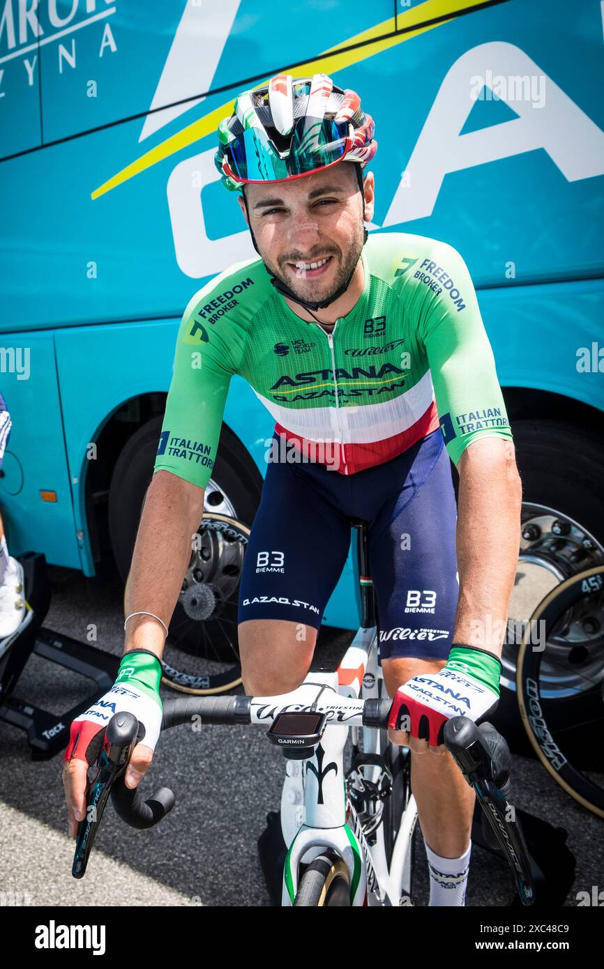 Switzerland, Canton Ticino, Tour de Suisse 2024, Ambrì, Astana team ...