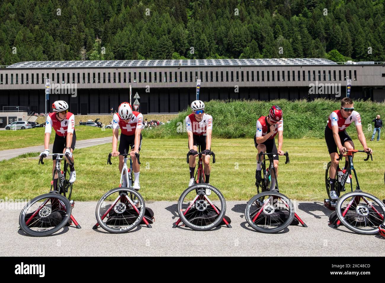 Switzerland, Canton Ticino, Tour de Suisse 2024, Ambrì, Swiss cycling ...