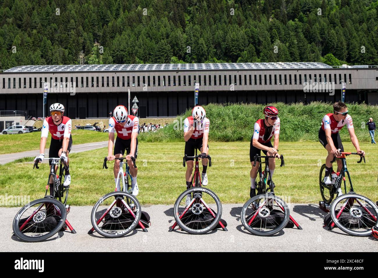 Switzerland, Canton Ticino, Tour de Suisse 2024, Ambrì, Swiss cycling ...