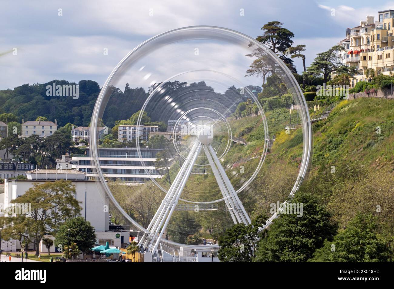 Image of a Big Wheel Ride taken by long exposure to mkae the wheel ride ...