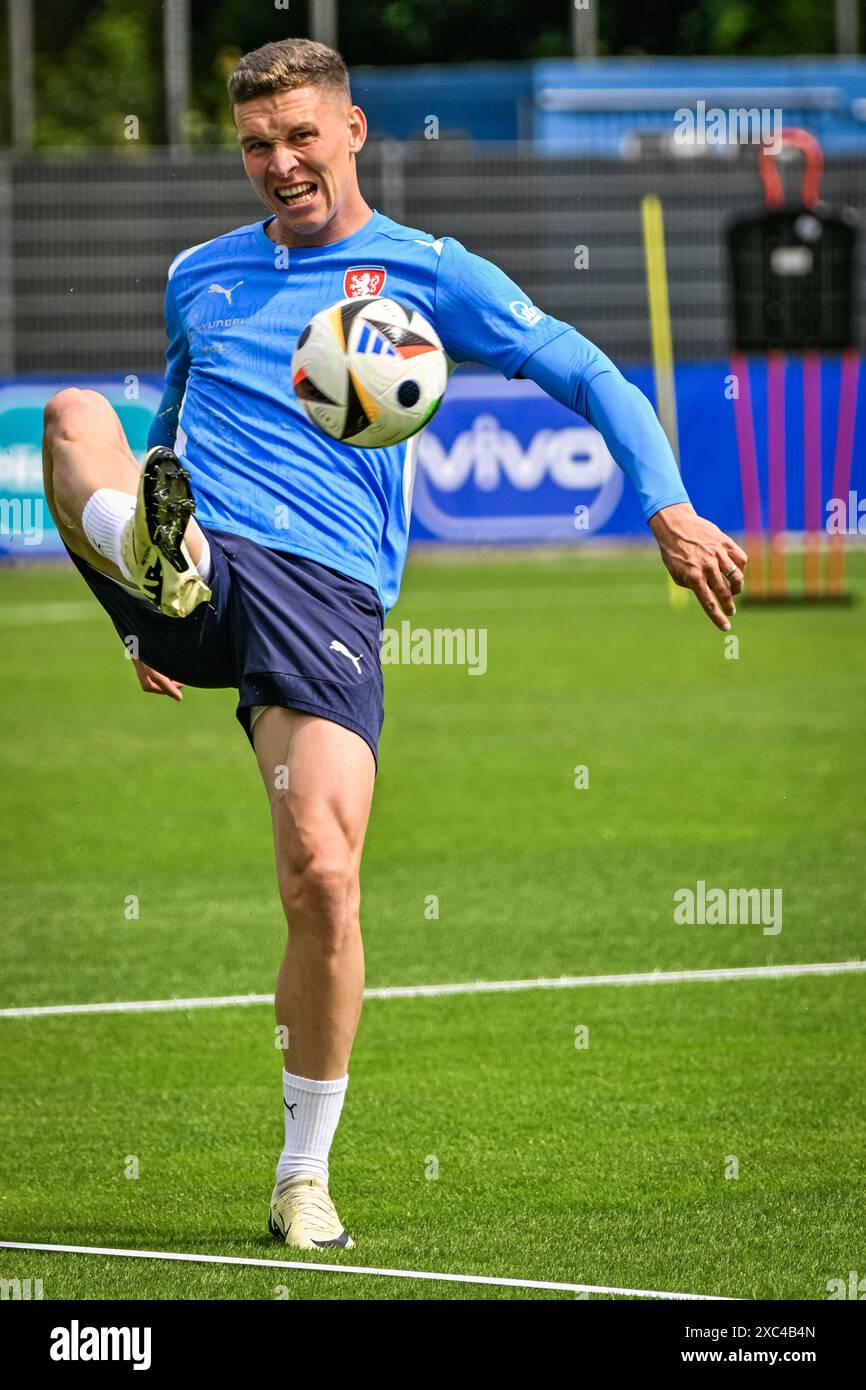 Norderstedt, Germany. 14th June, 2024. Lukas Provod attends Czech ...