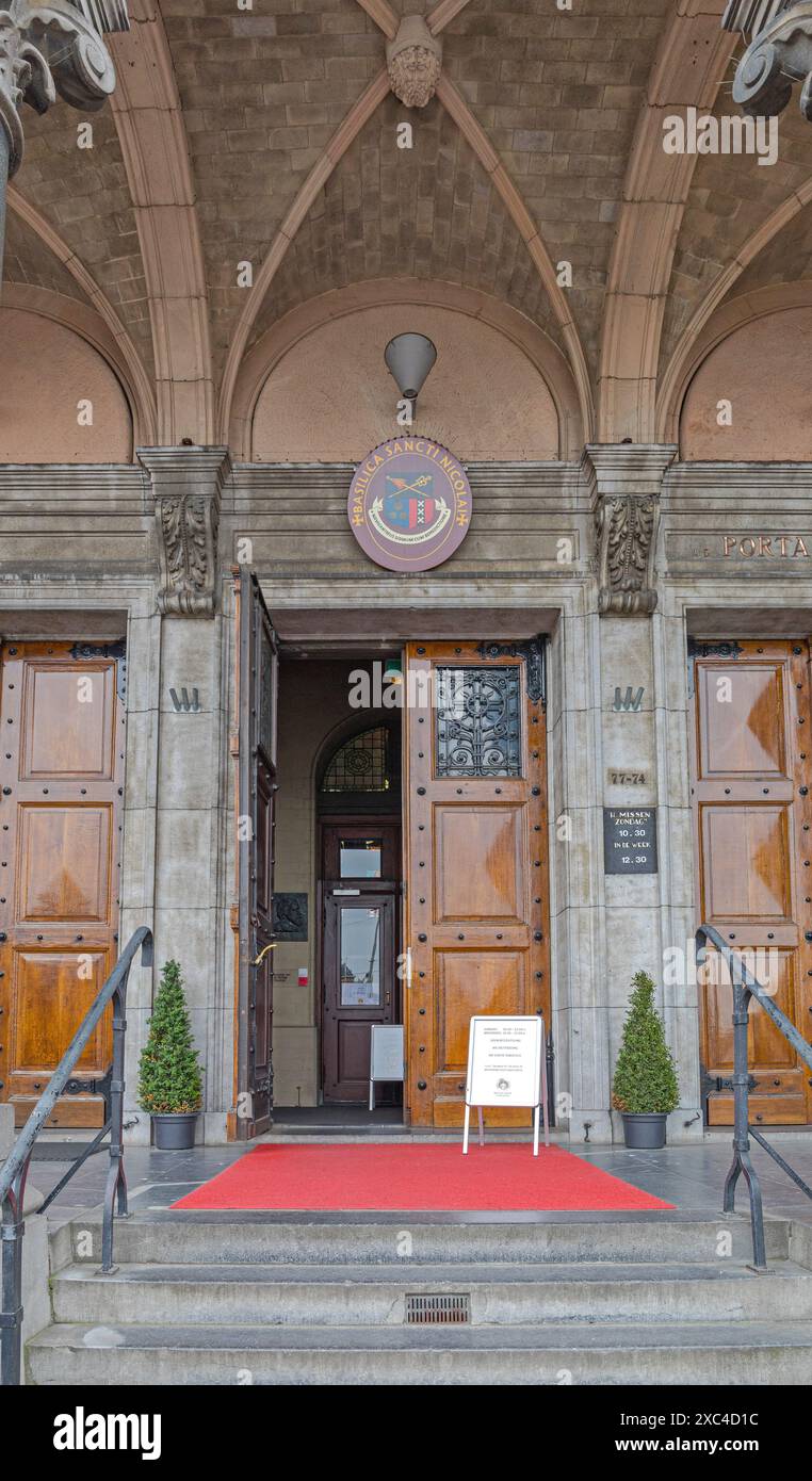 Amsterdam, Netherlands - May 18, 2018: Entrance to Roman Catholic ...