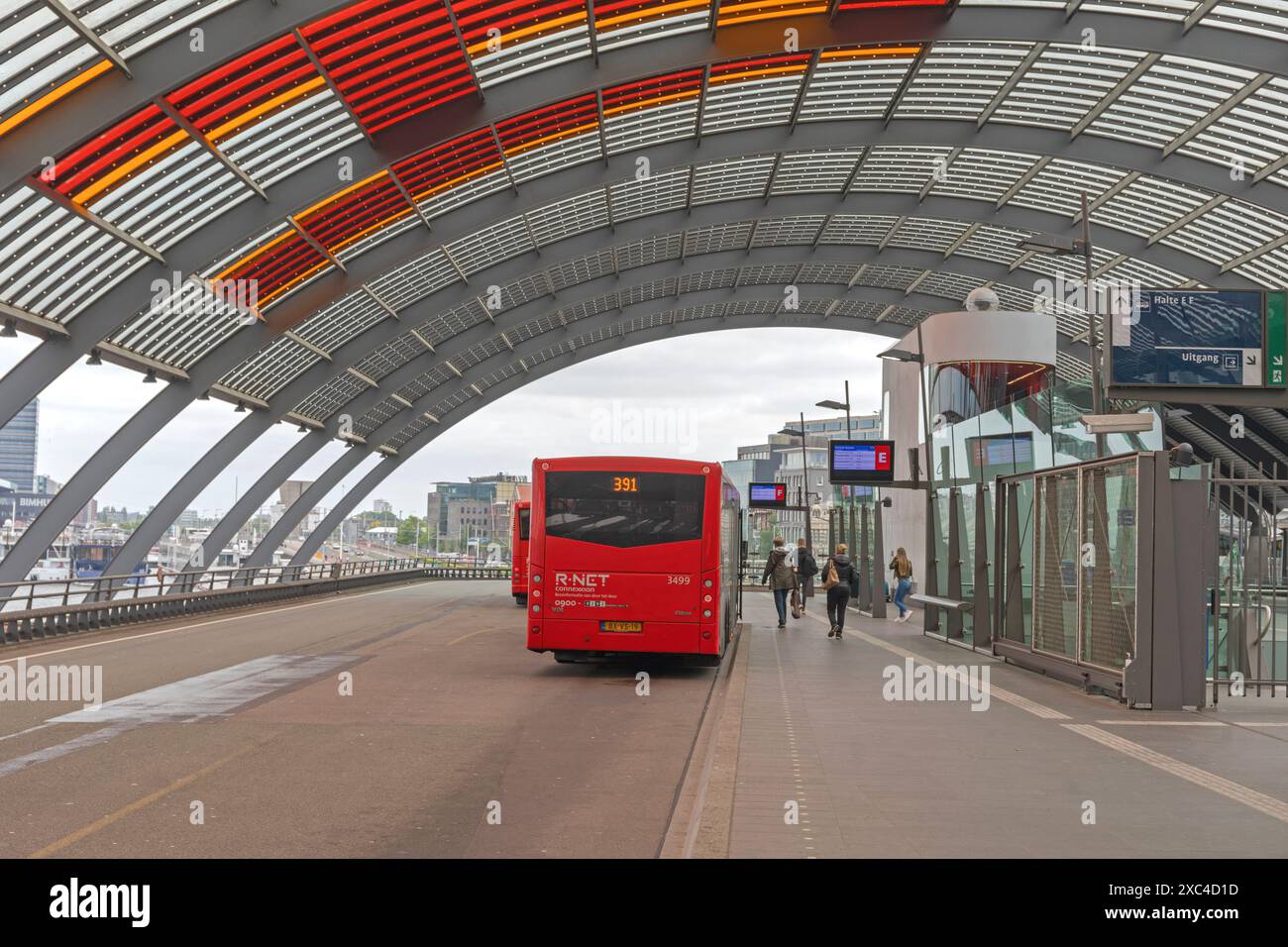 Amsterdam, Netherlands - May 18, 2018: Public Transport Bus Terminal at ...
