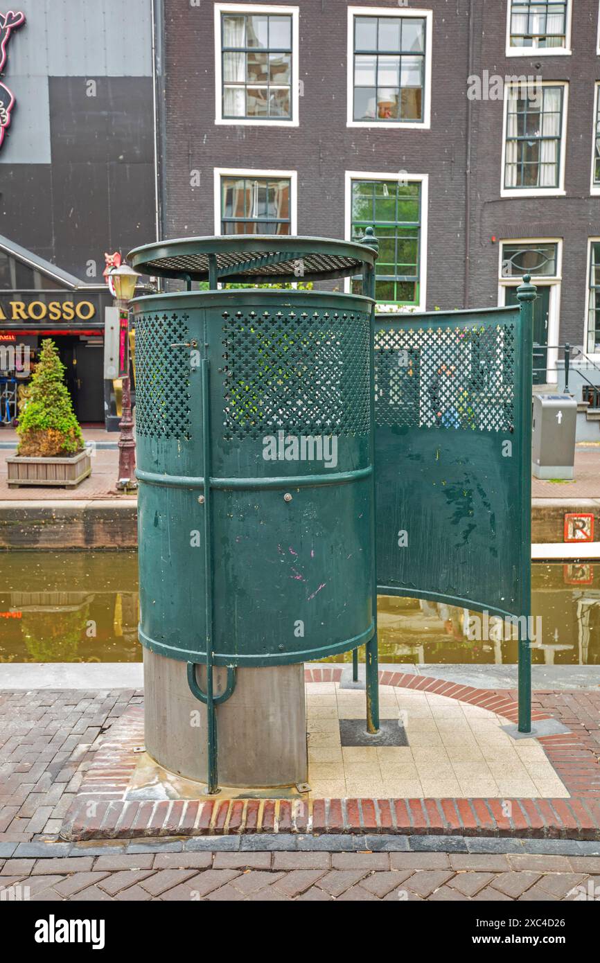 Amsterdam, Netherlands - May 18, 2018: Public Toilet Urinal Pee Curl ...